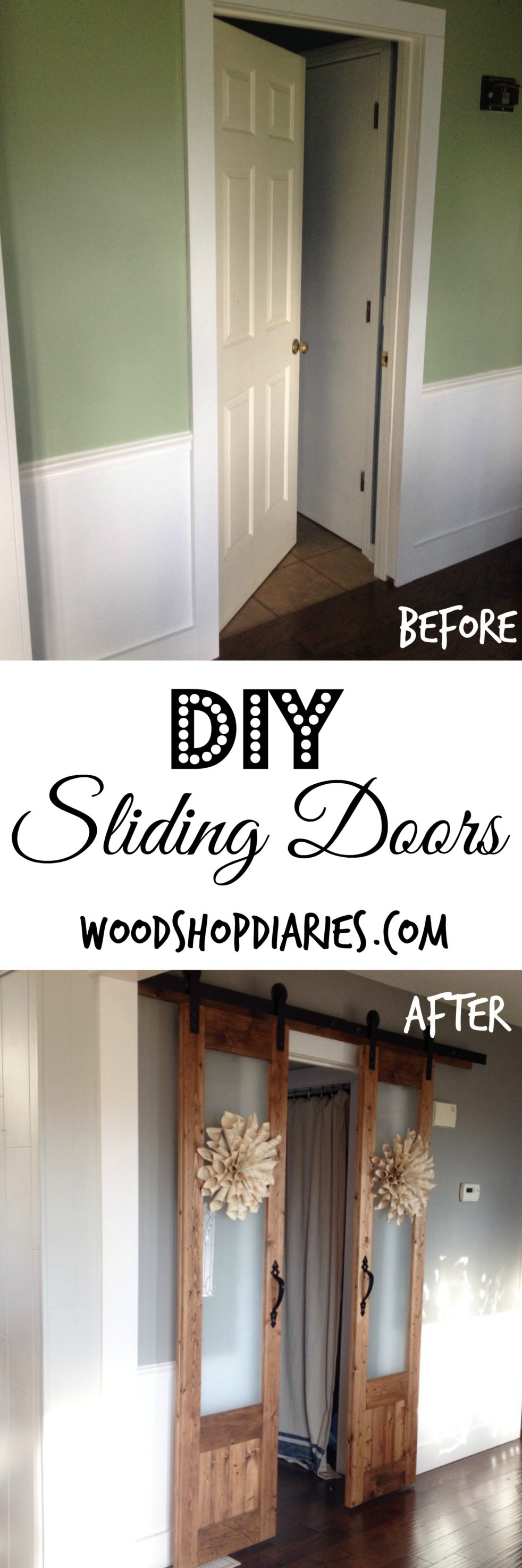 Dress Up the Mess--Sliding Doors to Laundry Room