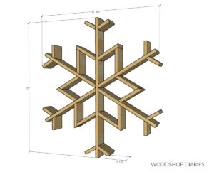 DIY Snowflake Shelf {In 4 Easy Steps!} Easy Christmas DIY!