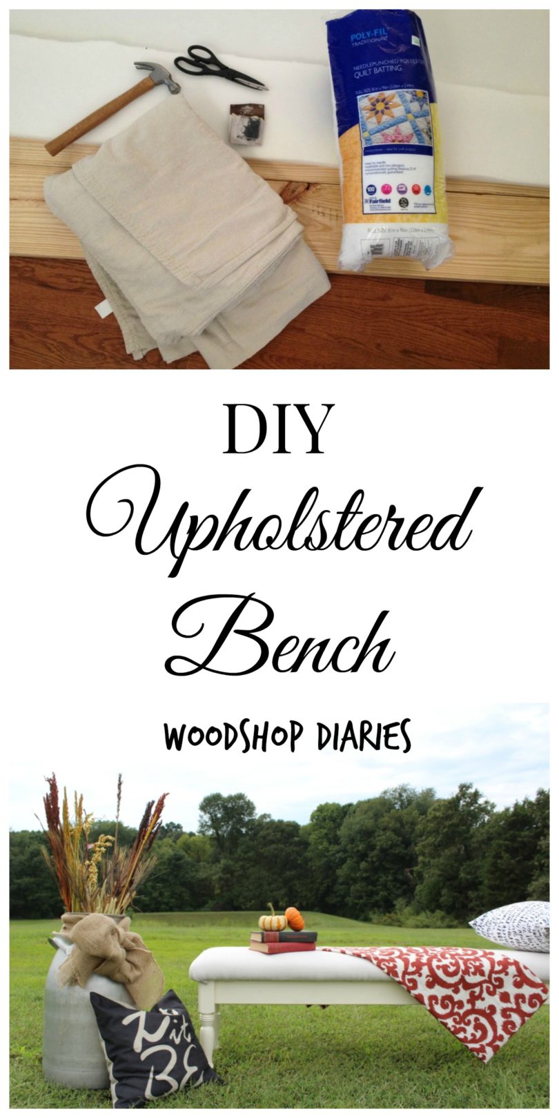 How to Upholster a Bench --{In Just 5 Easy Steps!}