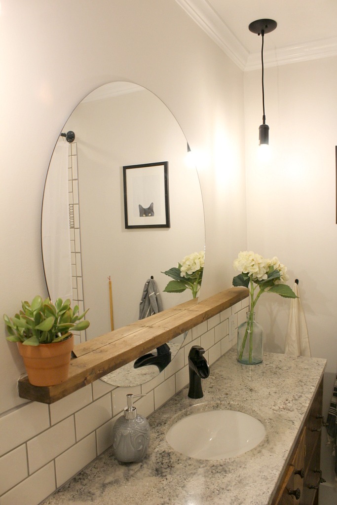 DIY Floating Mirror--{A Simple 2x4 Project to Transform Your Bathroom!}