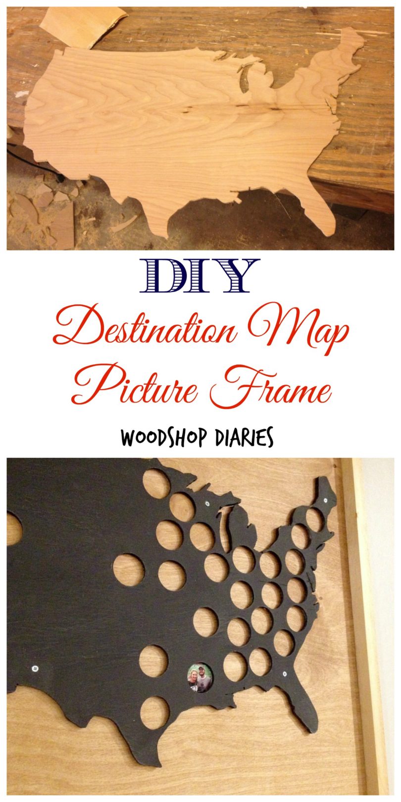 DIY Destination Map Picture Frame Thingy--Yes, You Read That Right