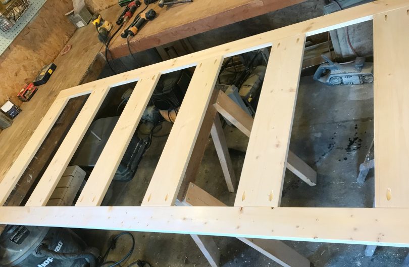 DIY Modern Sliding Door--{With Frosted Glass Panels!}