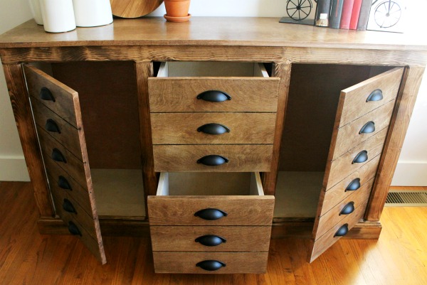 DIY Modern Farmhouse Faux Drawer Dresser
