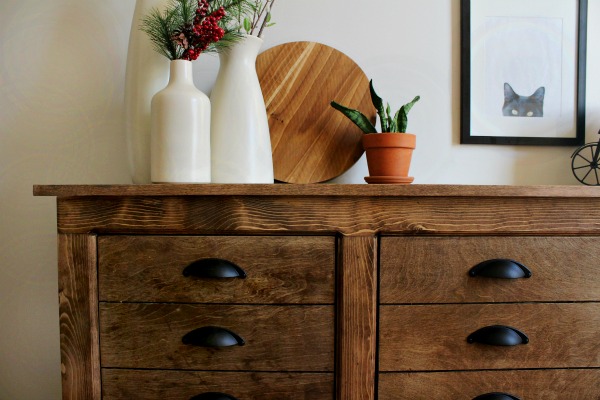 DIY Modern Farmhouse Faux Drawer Dresser