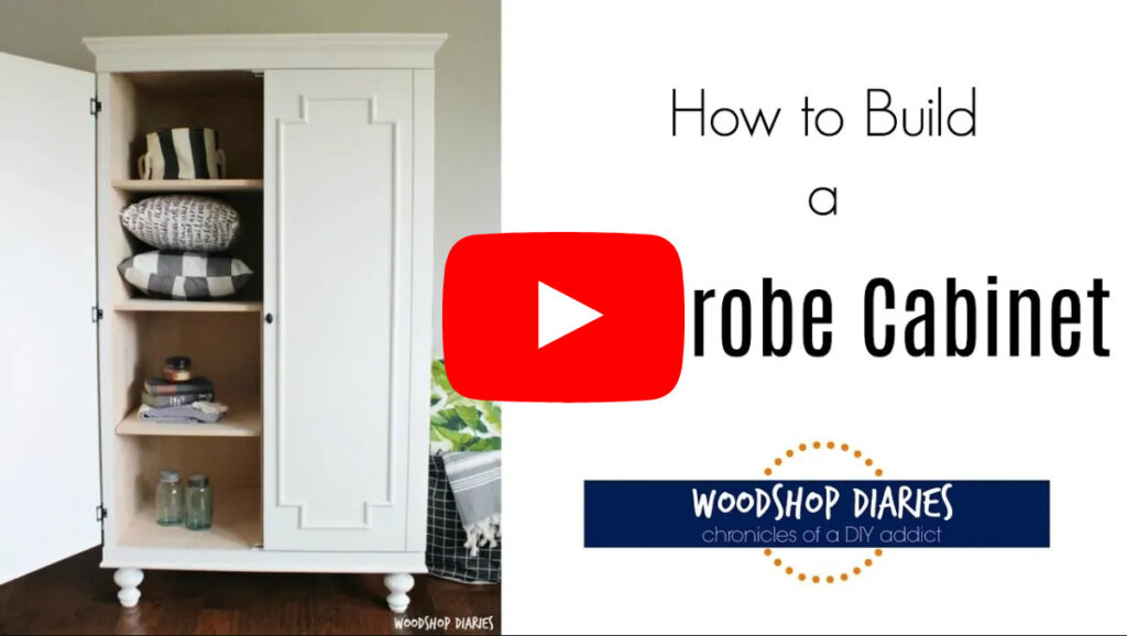 How to Build a DIY Armoire Cabinet with Shelves