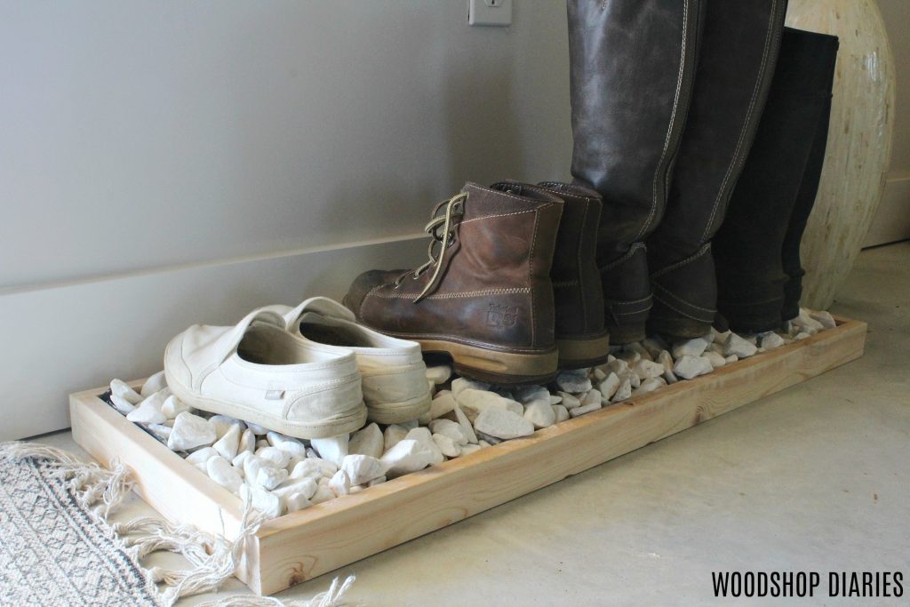 How to Make a Modern DIY Boot Tray from Two Boards
