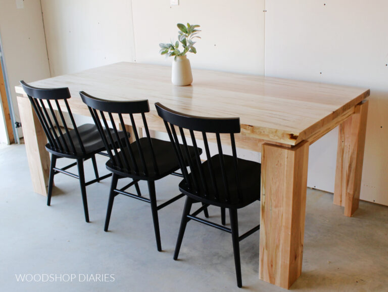 How to Build a Basic DIY Farmhouse Dining Table | with video!