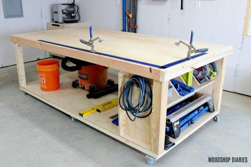How to Build a Large Mobile Workbench with Storage