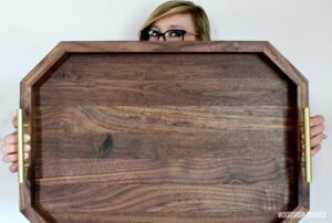 Super Easy DIY Breakfast Tray --With Rose Gold Handles!