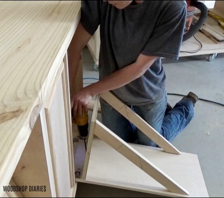 DIY Tilt Out Laundry Hamper Cabinet --{Free Building Plans and Video}