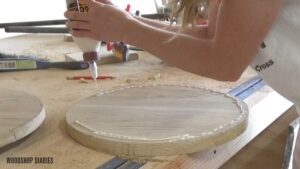 DIY Round Wood Serving Tray {With One Board and Four Tools!}