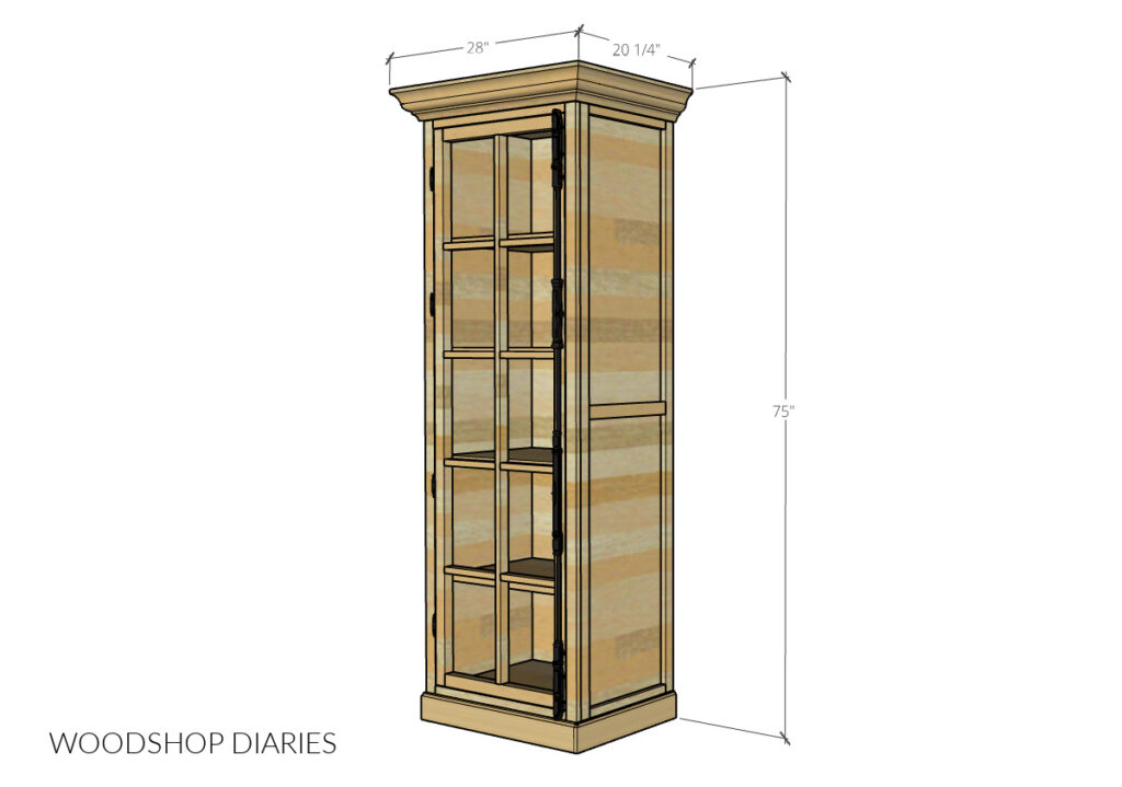 DIY Linen Cabinet {with Glass Door!} --Plans and Tutorial