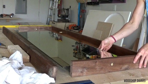 DIY Modern Floating Floor Mirror -- {DIY Tutorial and Video}