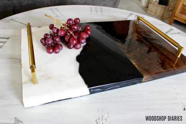 Wood + Marble + Resin DIY Serving Tray--{A Unique Tutorial}