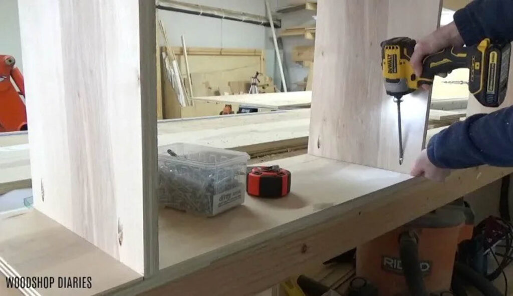 How to Build a DIY Entertainment Center--{With Storage and Shelves!}