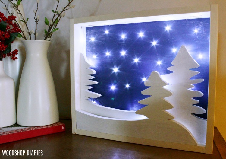DIY Light Up Christmas Scene Art--{A Simple Christmas Craft}