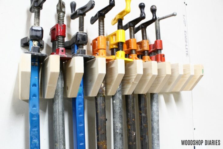 DIY Pipe Clamp Rack --Easy Clamp Rack Using Scrap Wood!