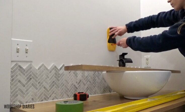 Floating Mirror Shelf for Bathroom--{How to Build it in 6 Steps!}