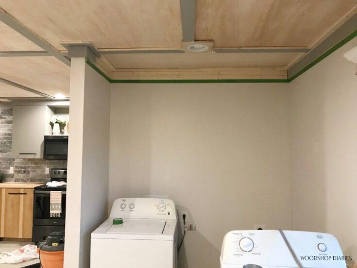 How We Installed Our Plywood Ceiling on a Budget--{3 Step Tutorial!}