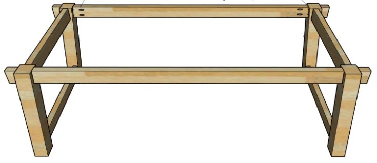 Trestle Table and Bench Set--{Printable Building Plans and 8 Step ...