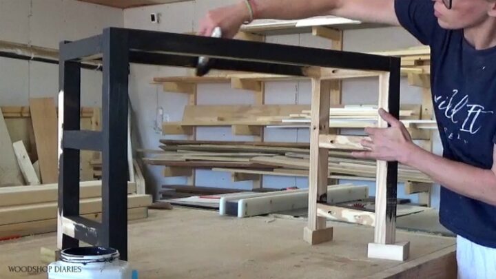 DIY Shoe Bench--{Made from a $7 Single 2x10 Board!}
