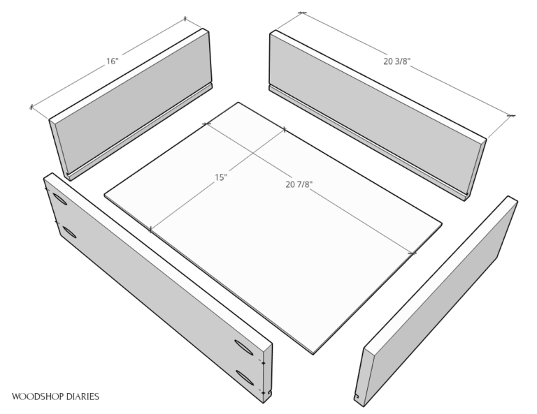 Dresser Desk DIY--{With Roll Out Storage Seat!} Building Plans
