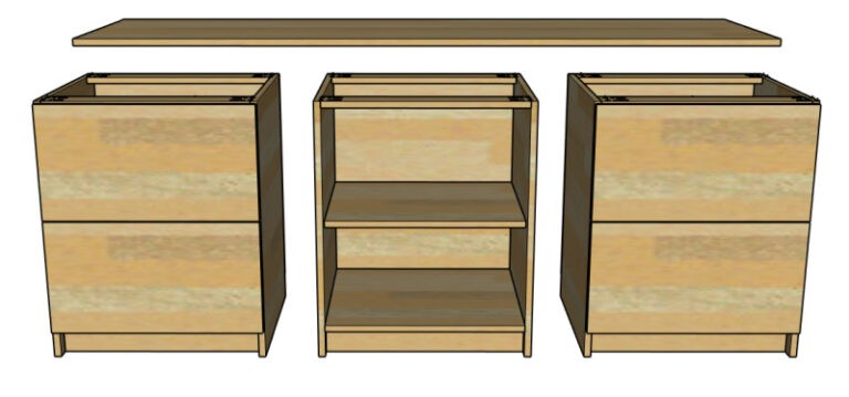 DIY Cabinets {And an Easy Modular Home Office Desk Idea!}