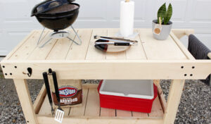 DIY Grill Cart & BBQ Prep Table --FREE BUILD PLANS!