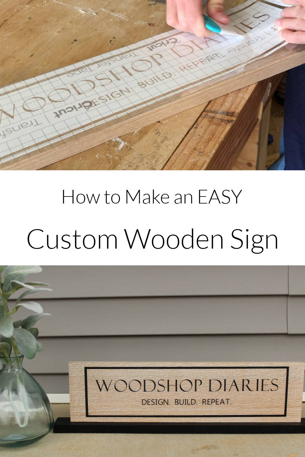 Easy Custom DIY Wooden Sign --A Fun Cricut Joy Project!