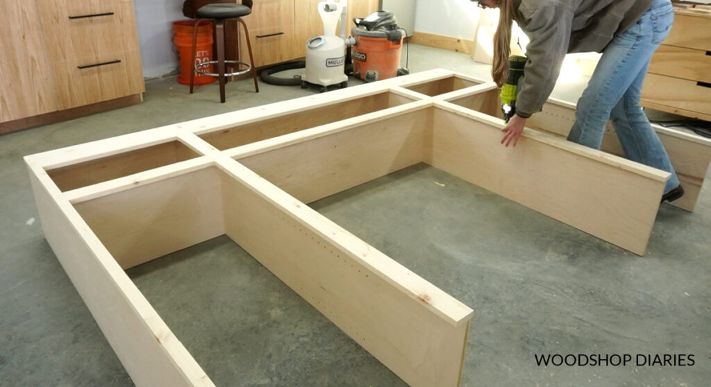 DIY Library Bookshelf with Desk --PRINTABLE BUILDING PLANS!