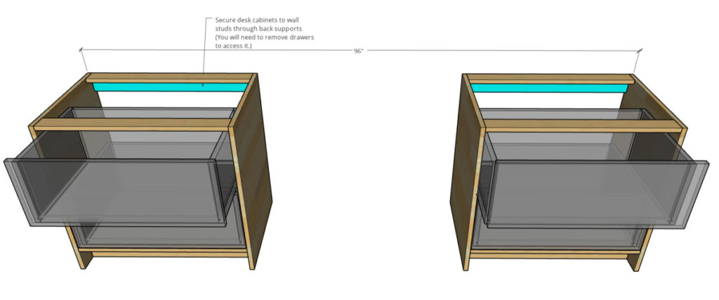 DIY Library Bookshelf with Desk --PRINTABLE BUILDING PLANS!
