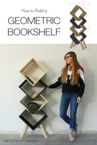 DIY Geometric Bookshelf -- Printable Building Plans and Video!