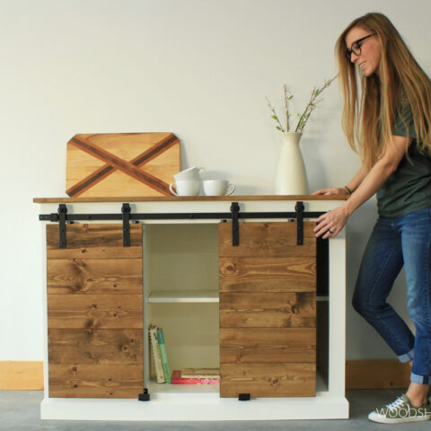DIY Sliding Door Cabinet -- BUILDING PLANS!