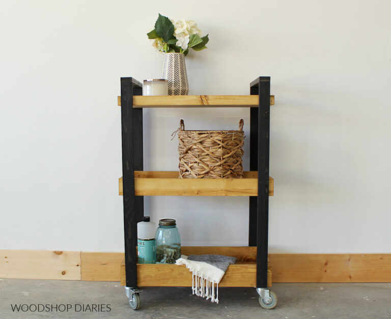 How to Build a DIY Rolling Storage Cart--BUILDING PLANS