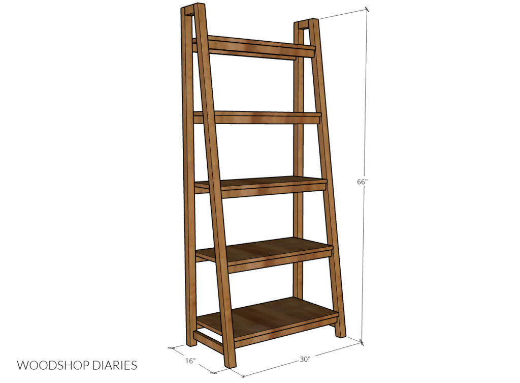 DIY Ladder Bookshelf | BUILDING PLANS