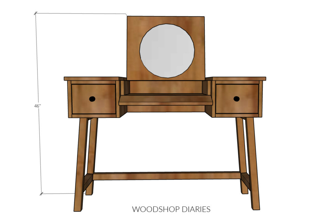 DIY Vanity Desk with Flip Top | BUILDING PLANS