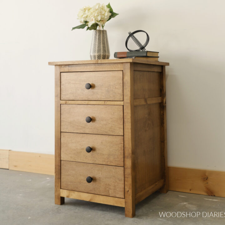 DIY Library Bookshelf with Desk --PRINTABLE BUILDING PLANS!