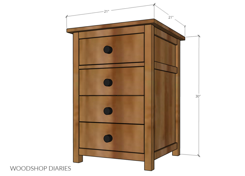 Simple DIY End Table with Drawers | BUILDING PLANS