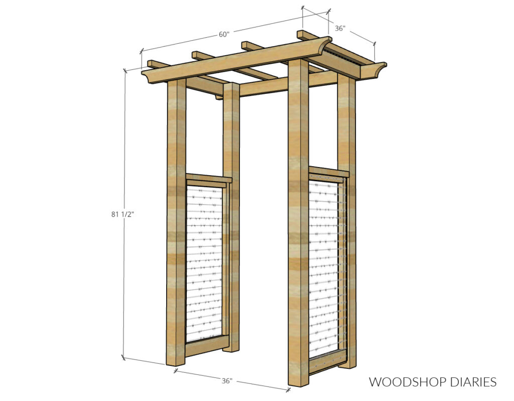 How to Build a Garden Arbor | Building Plans With Optional Gate