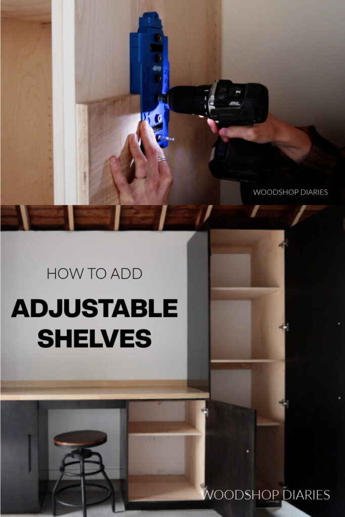How to Add Adjustable Shelves To Cabinets and Furniture