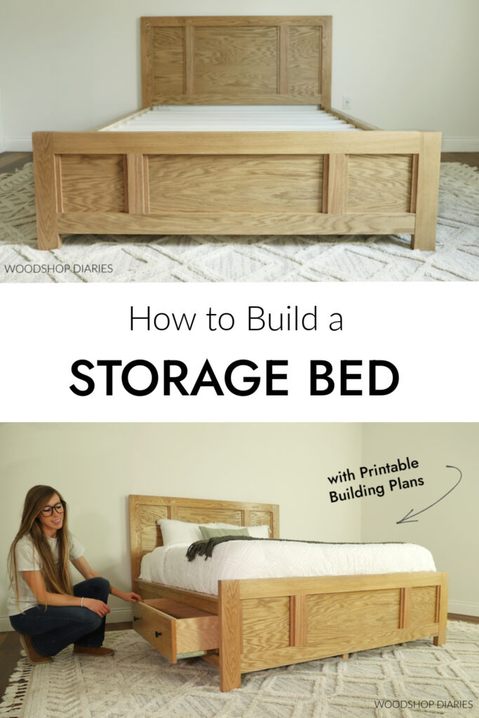 How to Build a Bed with Storage Drawers | BUILDING PLANS