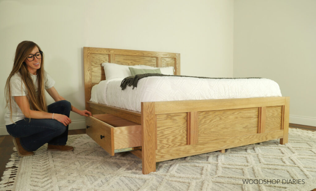 How to Build a Bed with Storage Drawers | BUILDING PLANS