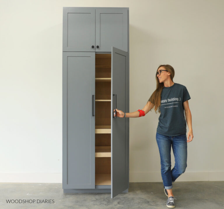 How to Build a Basic Pantry Cabinet with Pull Out Shelves