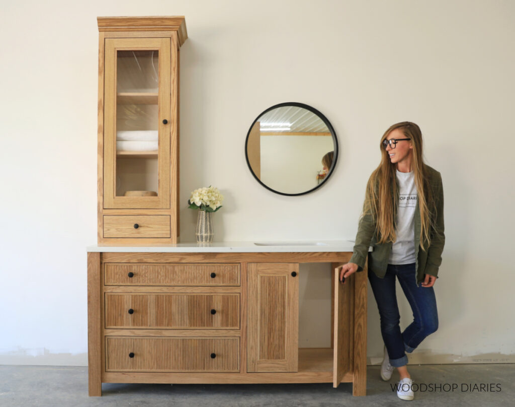 How to Build a Bathroom Vanity with Countertop Cabinet