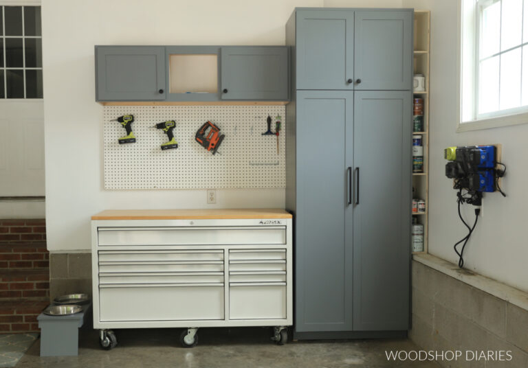 DIY Garage Makeover with Storage Cabinets