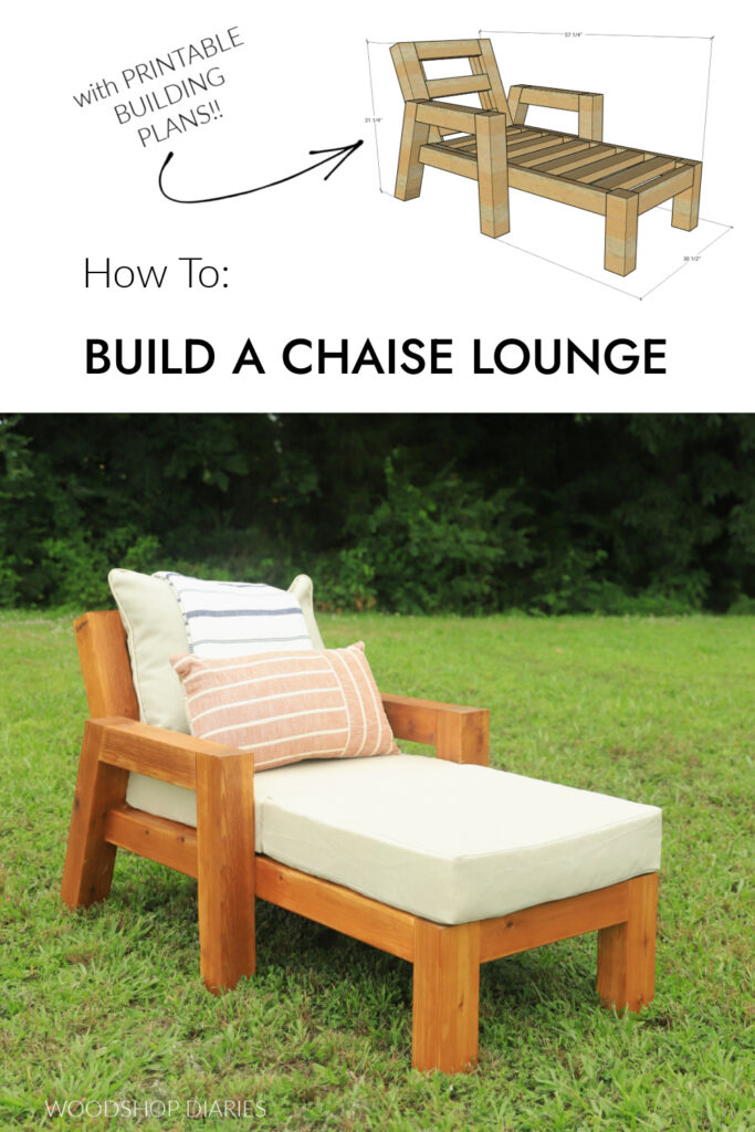 DIY Outdoor Chaise Lounge Chair -- with PRINTABLE PLANS