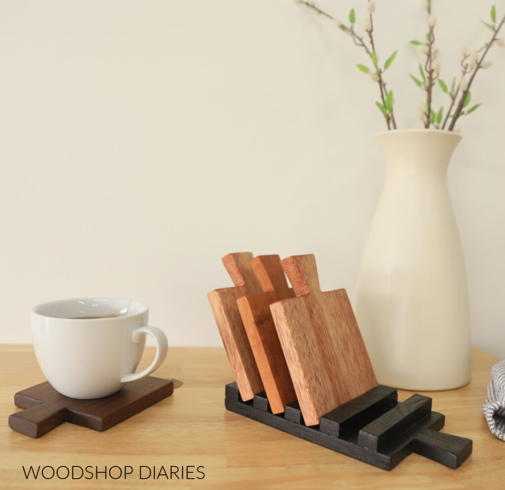 Easy DIY Cutting Board Drink Coasters | From Scrap Wood