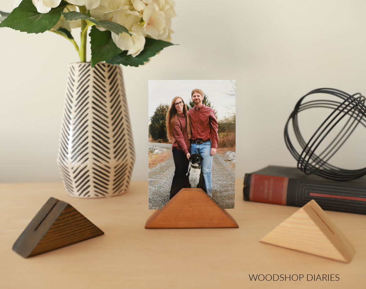 DIY Wood Block Photo Stand | From Scraps!