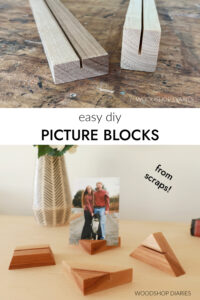 DIY Wood Block Photo Stand | From Scraps!
