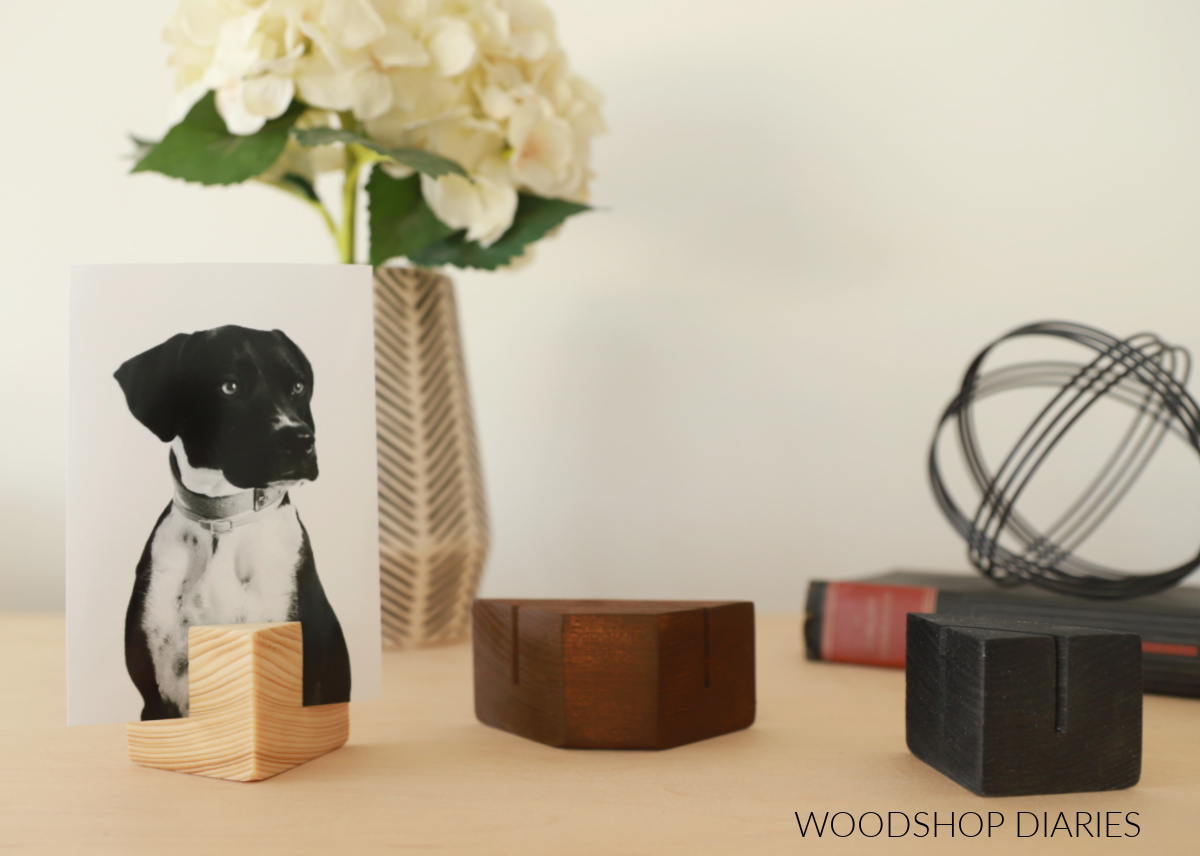DIY Wood Block Photo Stand | From Scraps!